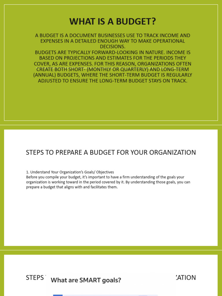 Steps to Prepare a Budget | PDF | Budget | Expense