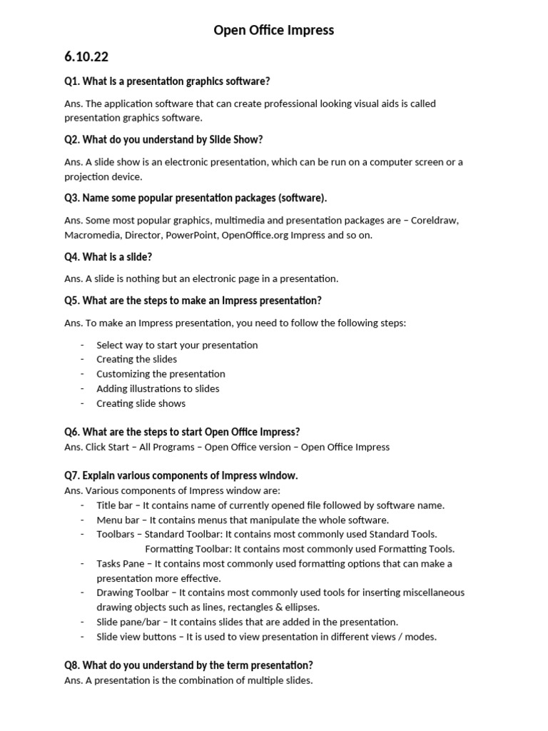 OpenOffice Impress Overview and Tips | PDF | Page Layout | Microsoft ...