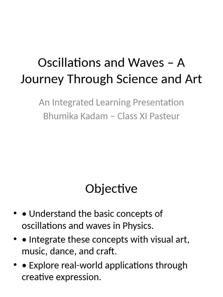 Oscillations and Waves Art Integration | PDF
