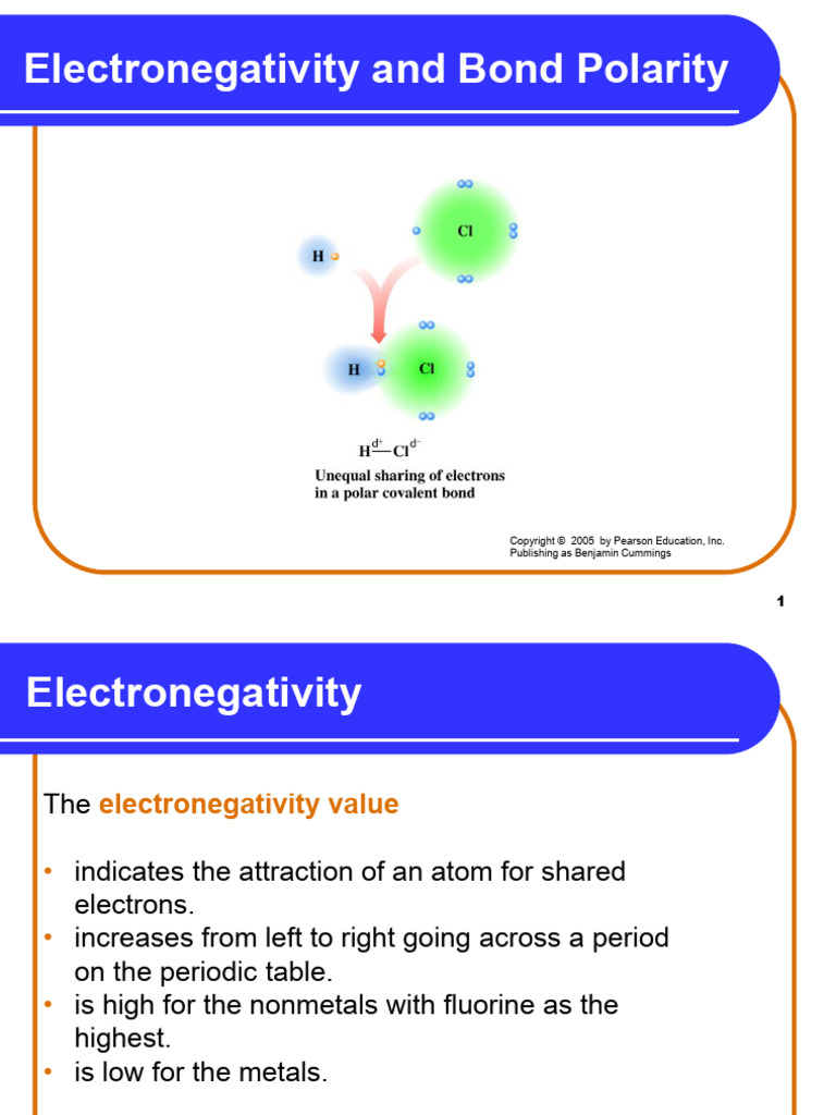 Electronegativity and Bond Polarity | PDF | Chemical Polarity ...