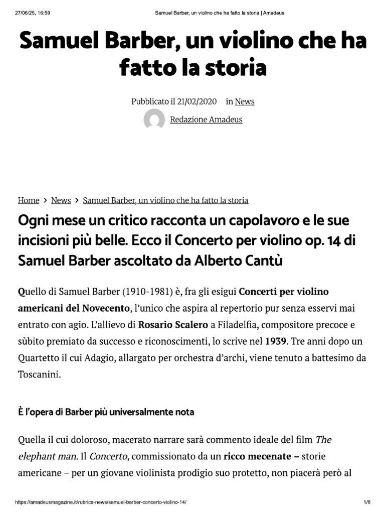 Samuel Barber | PDF
