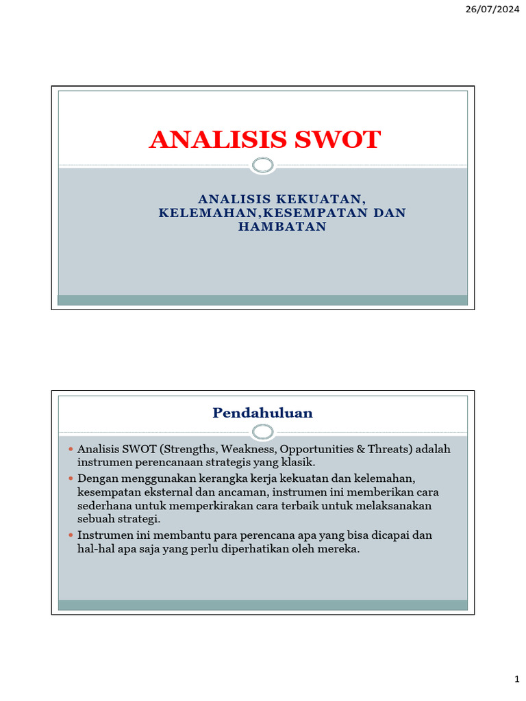 Analisis Swot | PDF