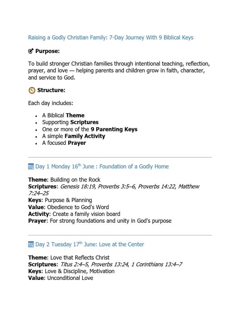 Raising A Godly Christian Family | PDF | Bible | Grace In Christianity