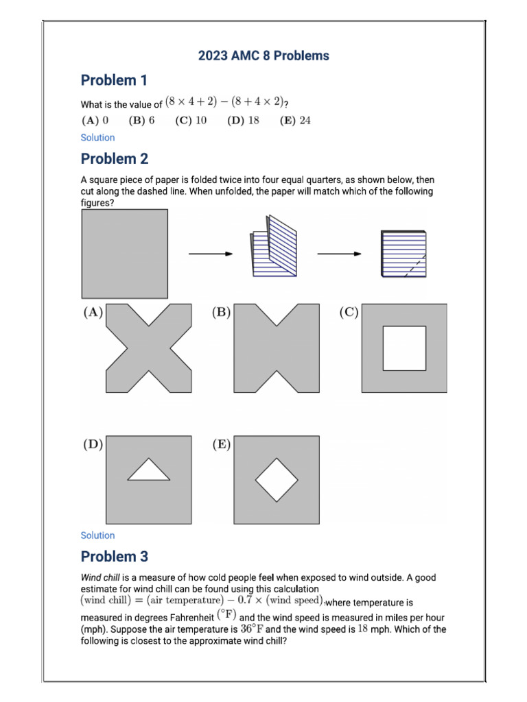 Amc 8 2023 | PDF