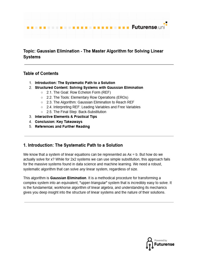 Study Guides - Mathematics - Part 1 | PDF | System Of Linear Equations ...