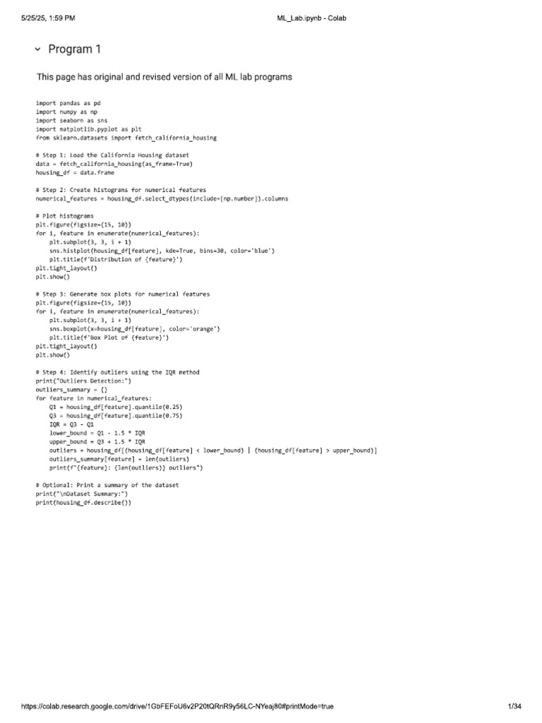 ML Lab | PDF