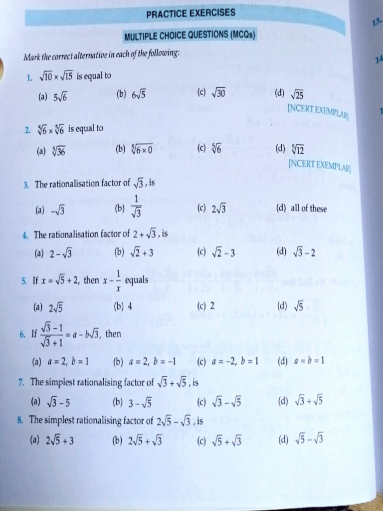 Math Practice Questions and Solutions | PDF | Factorization ...