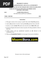 Computer Science Examination S6 | PDF | Computer Science | Computer Architecture