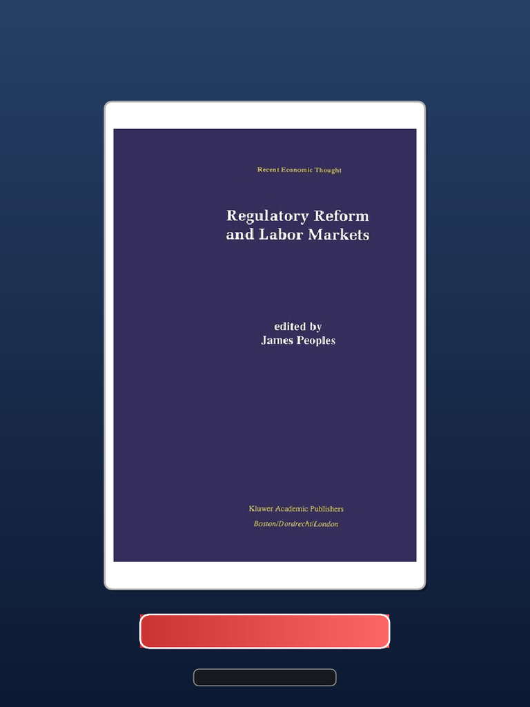 Verified PDF Download Regulatory Reform and Labor Markets Recent ...