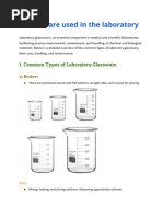 Laboratory Glassware and Equipment Guide | PDF | Volume | Chemistry