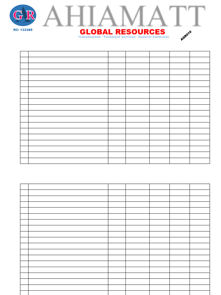 Site Attendance Sheet Template | PDF