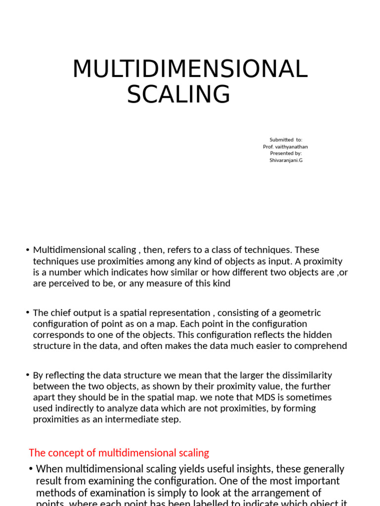 Multidimensional Scaling | PDF | Data | Applied Mathematics