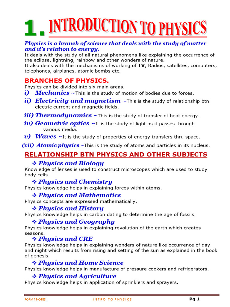 Introduction To Physics | PDF | Physics | Laboratories