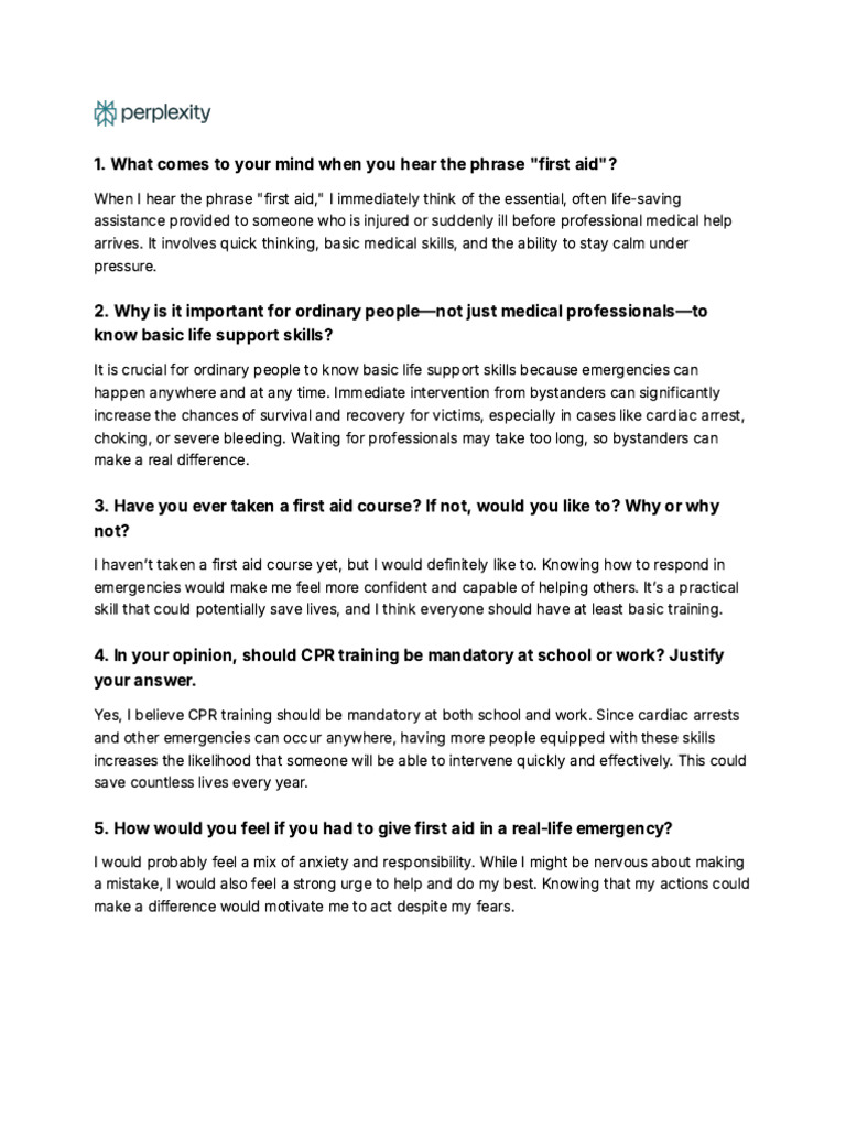 What Comes To Your Mind When You Hear The Phras | PDF | Cardiac Arrest ...