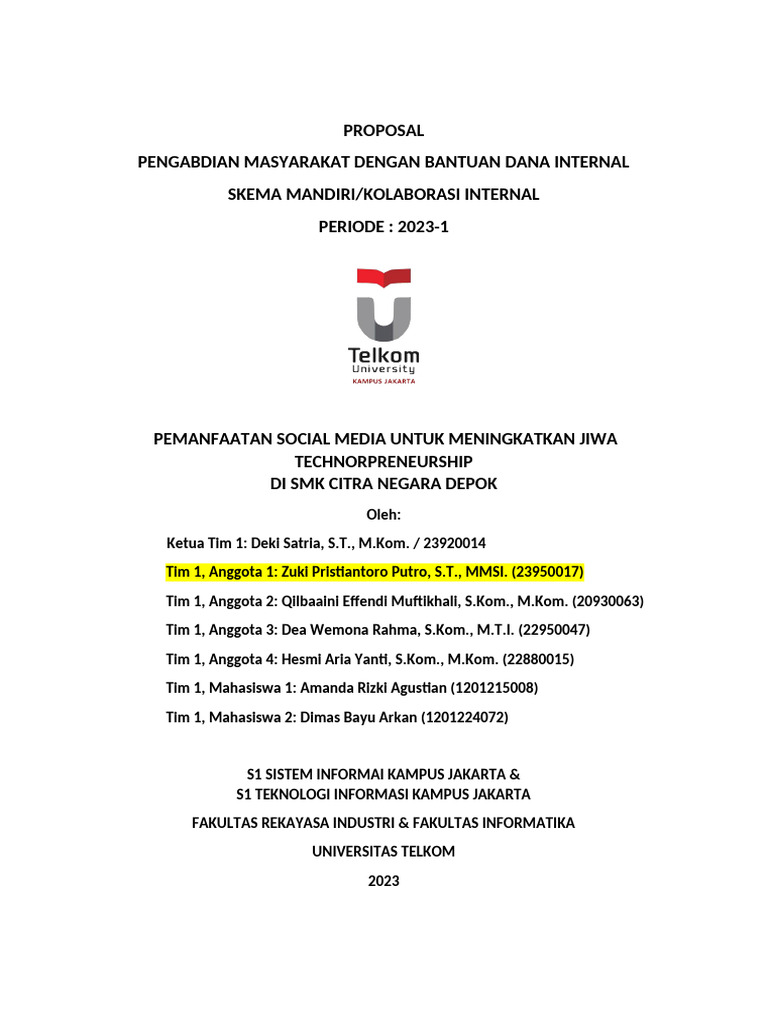 Proposal Abdimas SMK CITRA NEGARA DEPOK | PDF