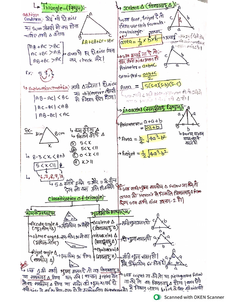 Mensuration 2D Formula.. | PDF