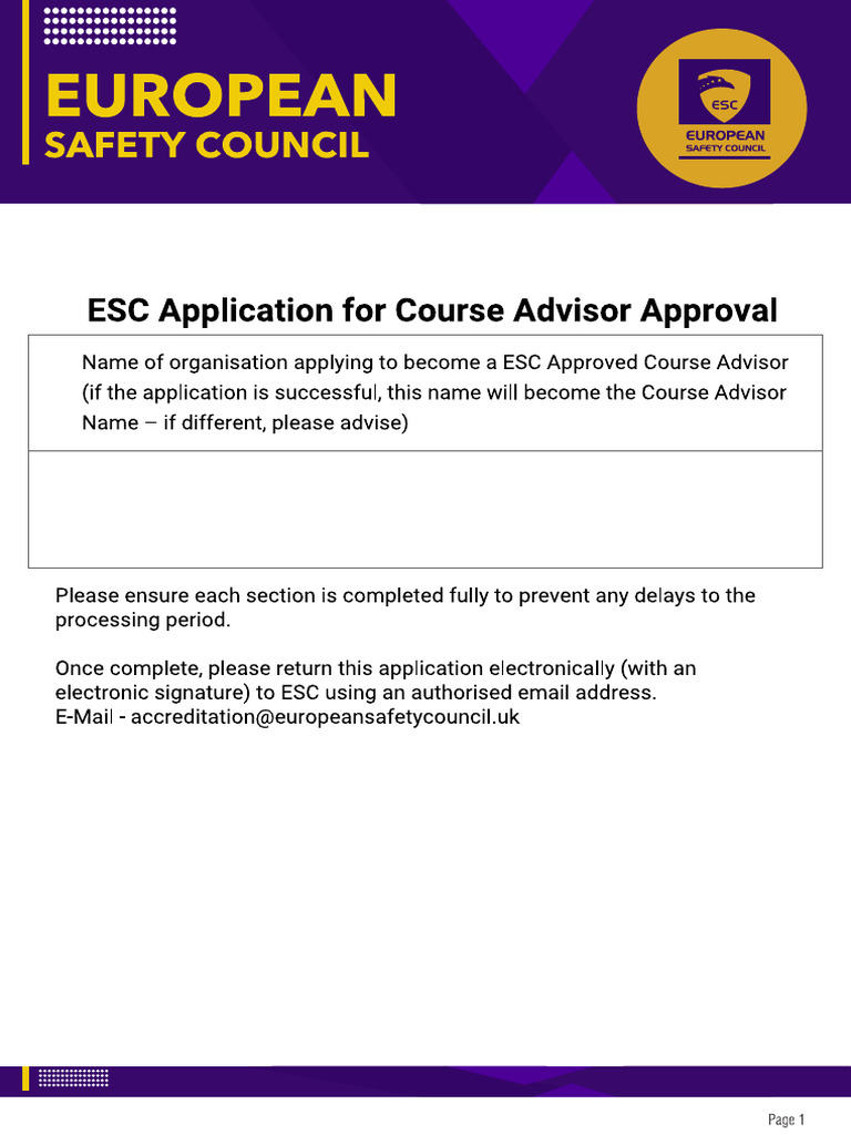 Application For Course Advisor | PDF