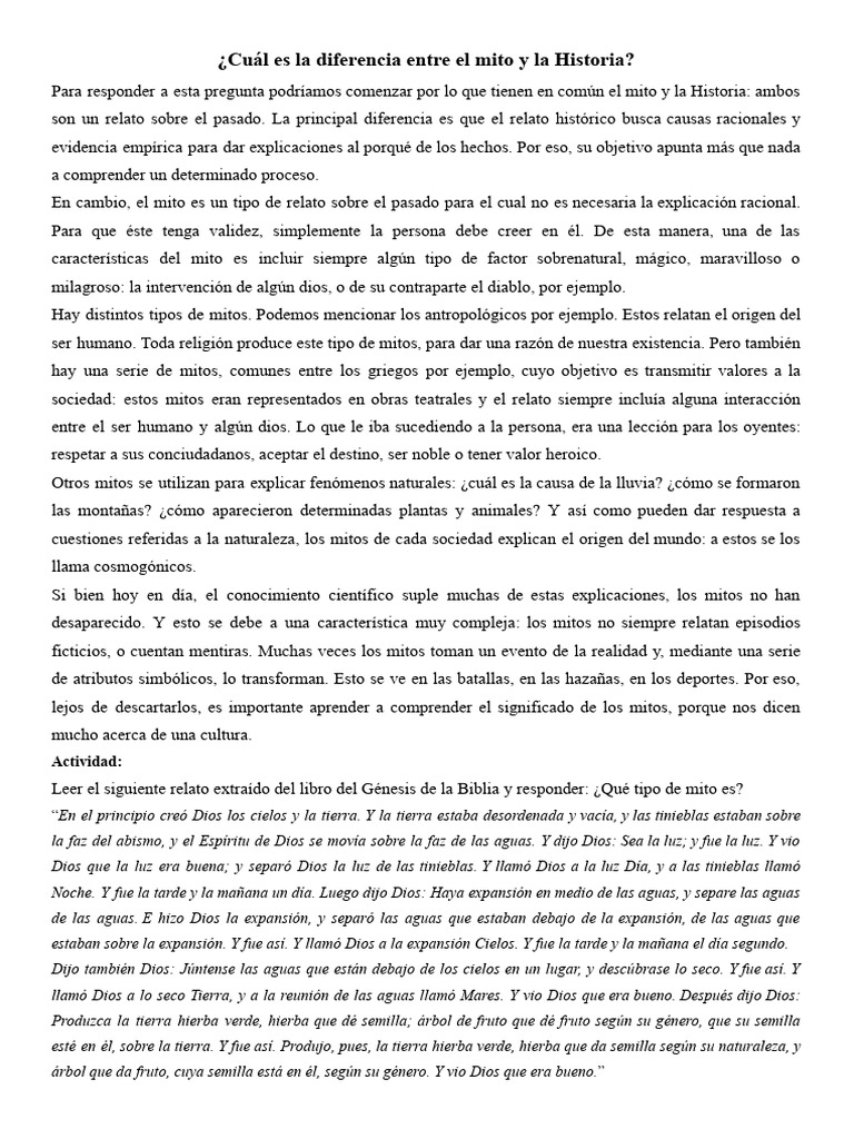 Mito e Historia | PDF