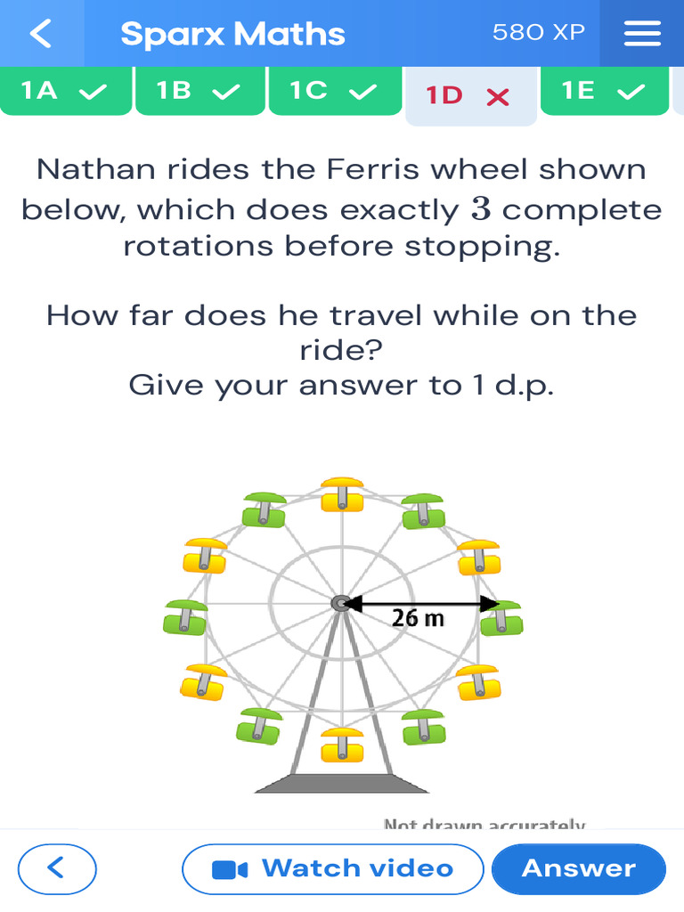 Sparx Maths Worksheet: Ferris Wheel Problem | PDF