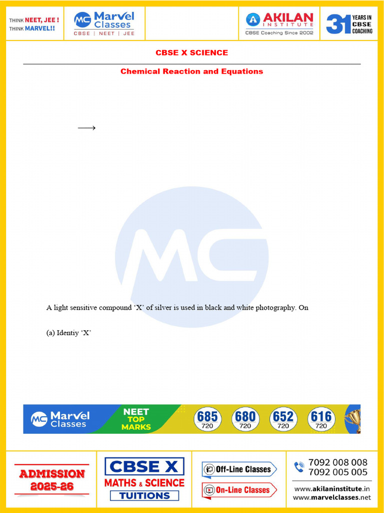 Chemical Reaction and Equations-M2310C201CQ | PDF | Chemical Reactions | Redox