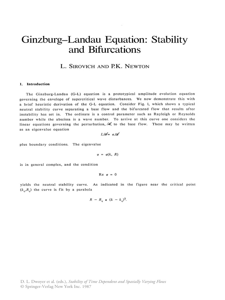 Ginzburg-Landau Equation Stability | PDF | Waves | Equations