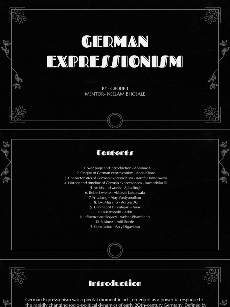 GRP PROJ - German Expressionism | PDF | Expressionism