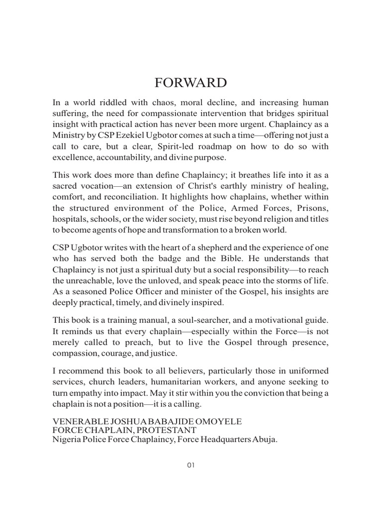 Chaplaincy As A Ministry | PDF | Chaplain | Grace In Christianity