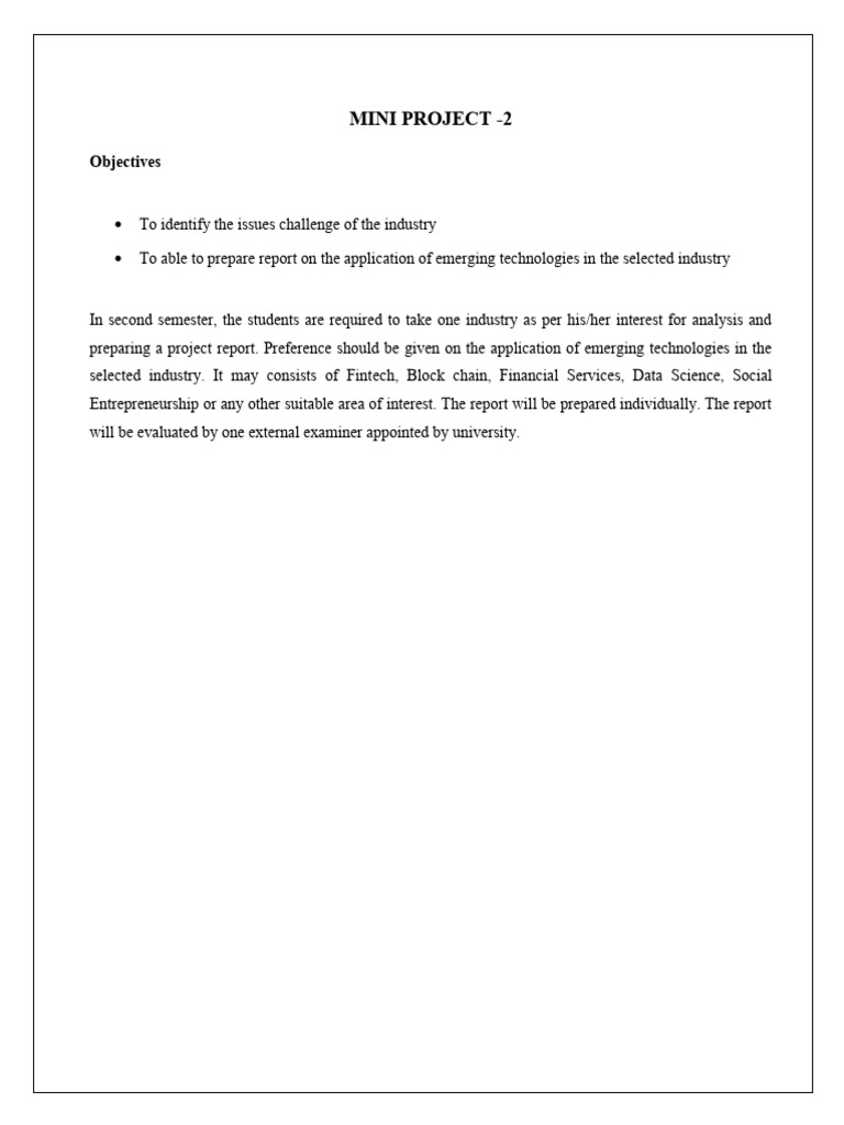 Mini Project 2 Guidelines 1 | PDF