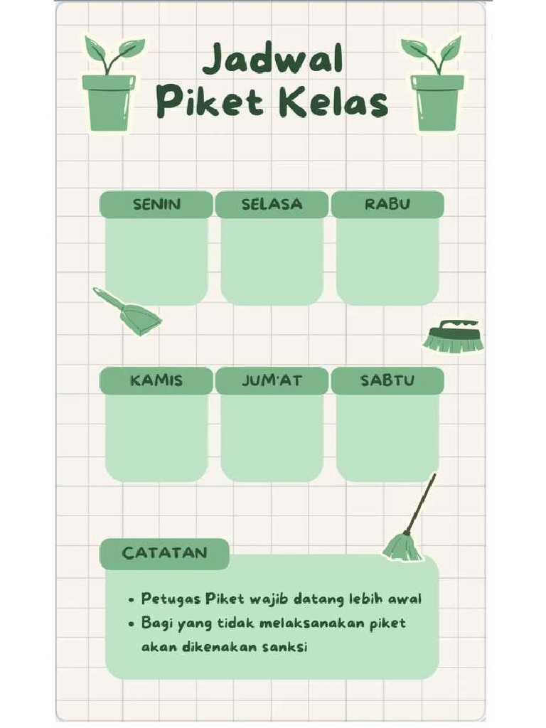 Jadwal Piket Kelas | PDF