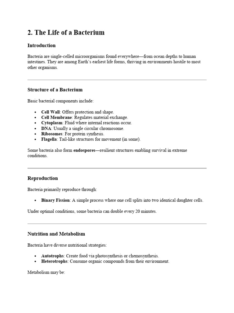 Bacteria Are Our Friends | PDF