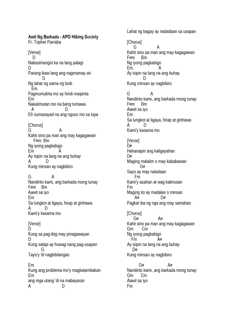 Awit NG Barkada | PDF | Elements Of Music | Mass Media