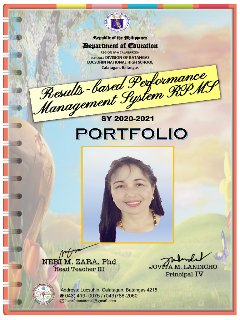 OPCRF Portfolio (Neri) | PDF | Teachers | Teaching