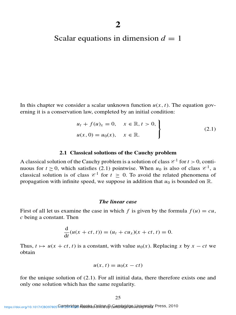 Scalar Equations in Dimension D 1 | PDF | Equations | Geometry