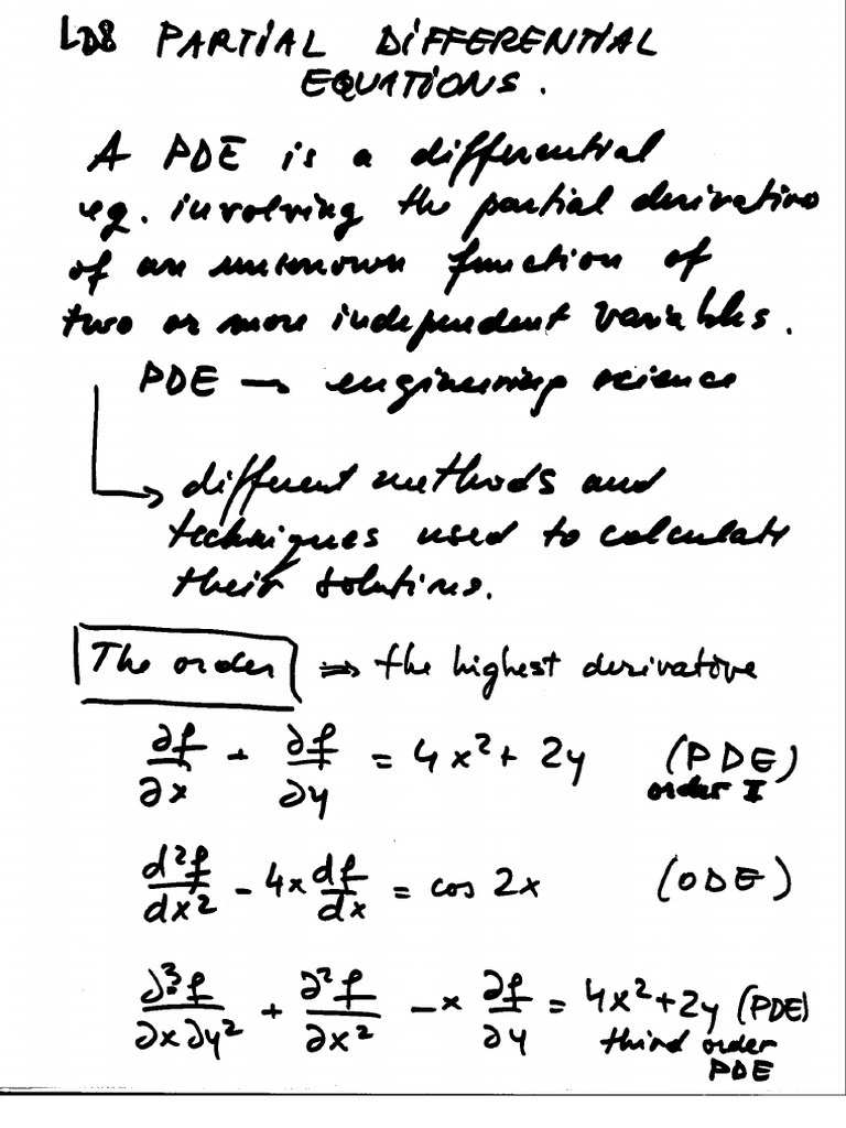 LECTURE28 Partial Differential Equations | PDF
