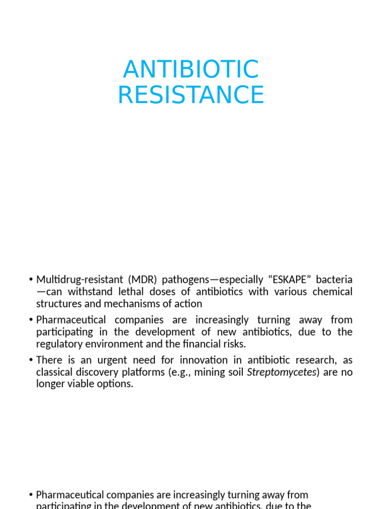 Antibiotic Resistance | PDF | Antimicrobial Resistance | Biofilm