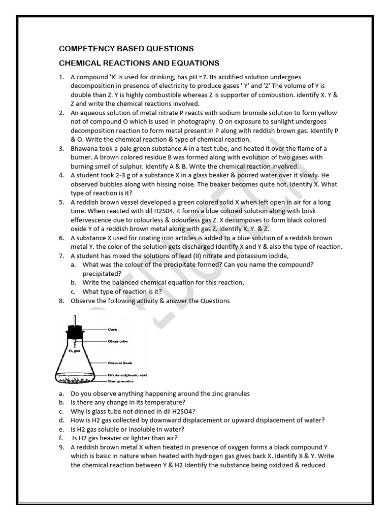 Bhawana's Chemical Reaction Inquiry | PDF | Chemical Reactions ...