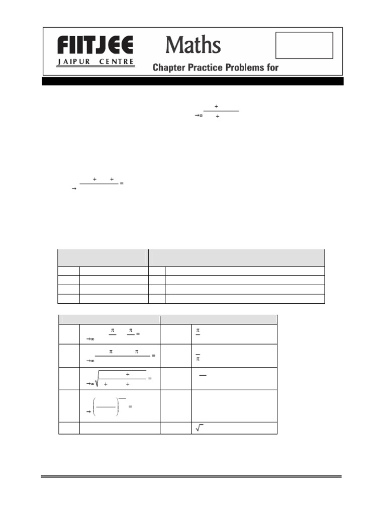 Limits, Continuity & Differentiability for IIT-JEE | PDF | Function (Mathematics) | Numbers