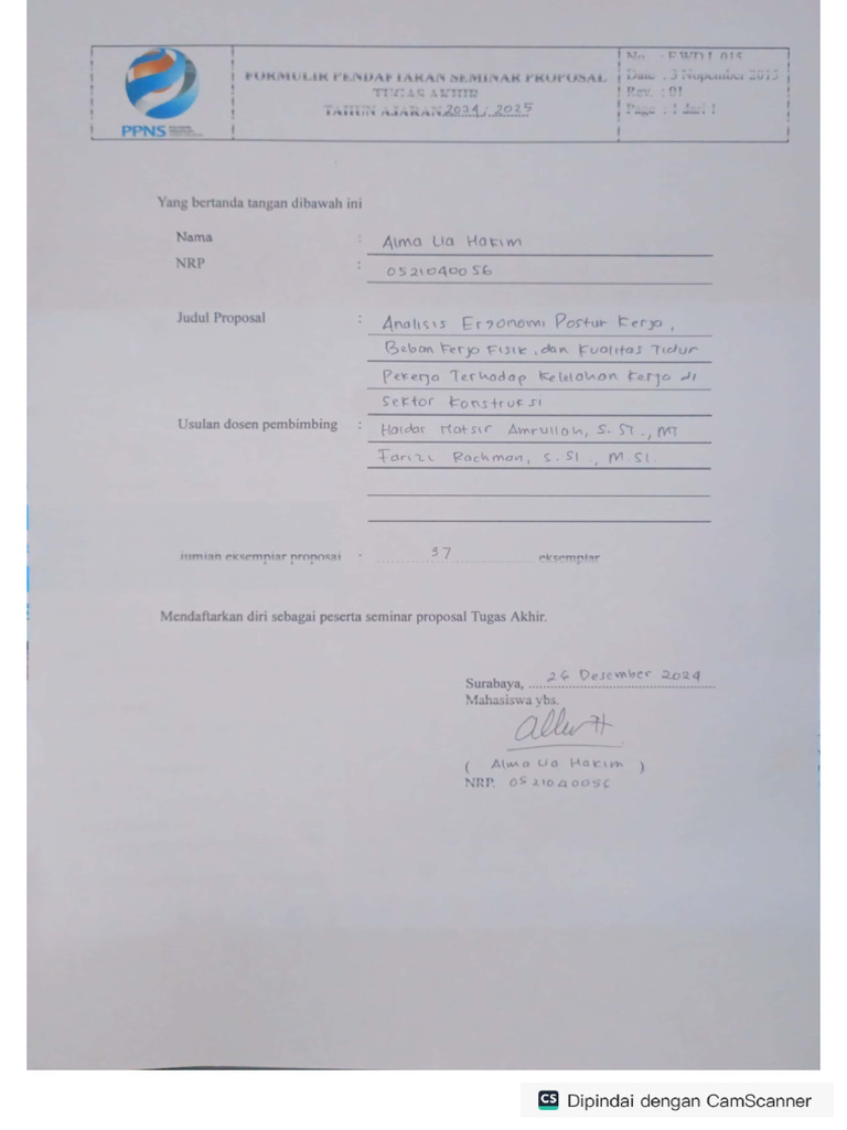 Alma Lia Hakim_Proposal Tugas Akhir (TA) | PDF