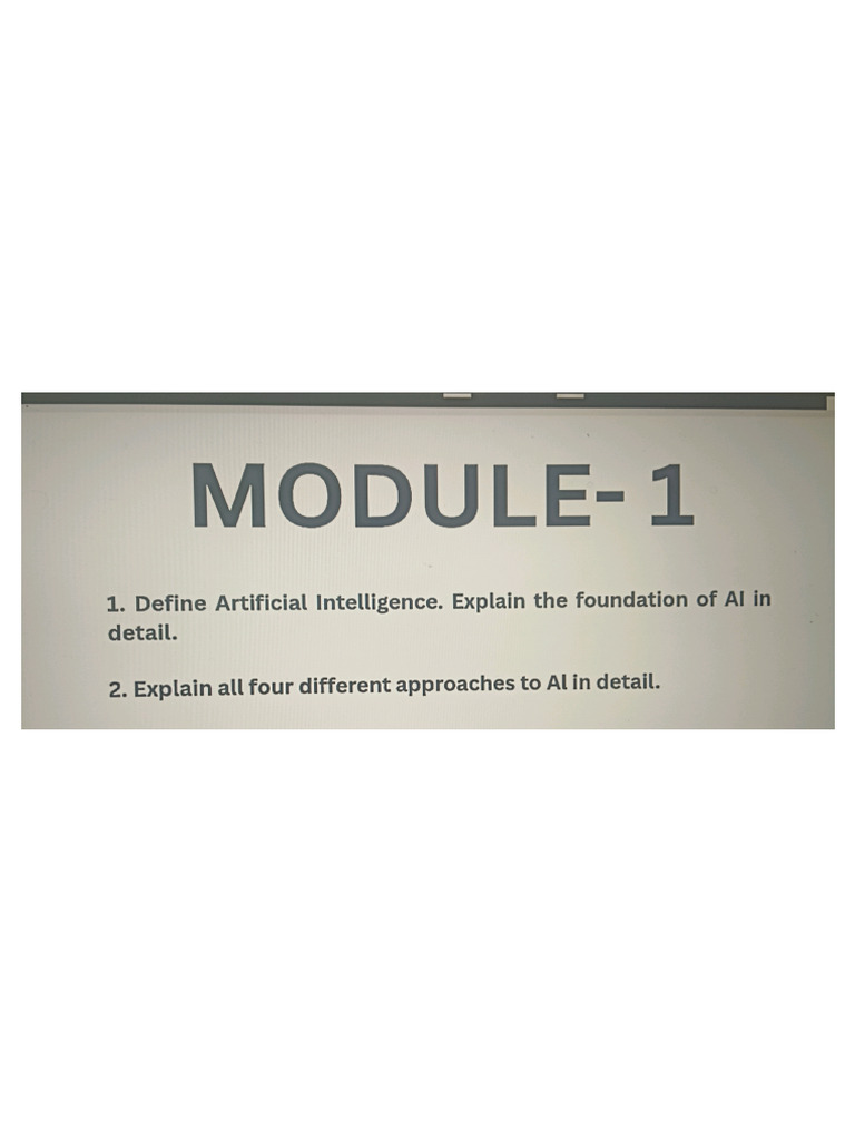 AI Imp Module 1 | PDF