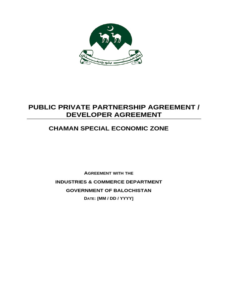 Draft PPP Agreement | PDF | Bonds (Finance) | Debt
