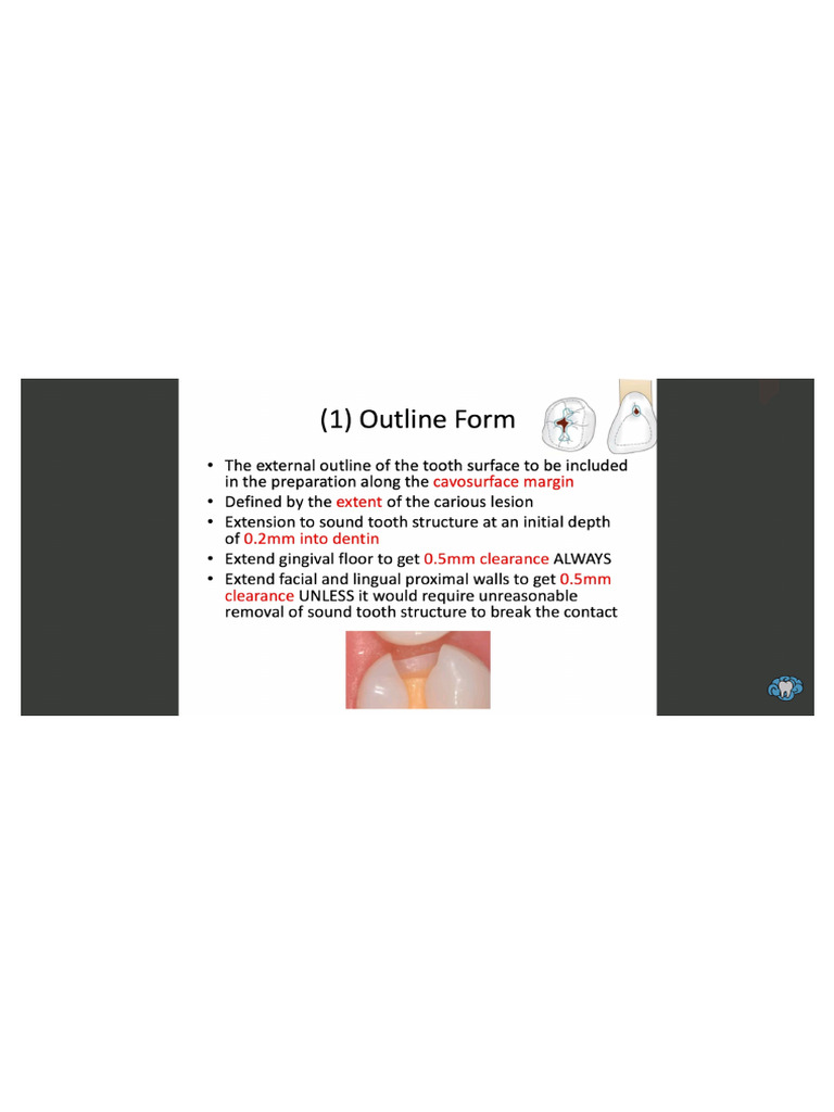 Steps of Cavity Preparation | PDF