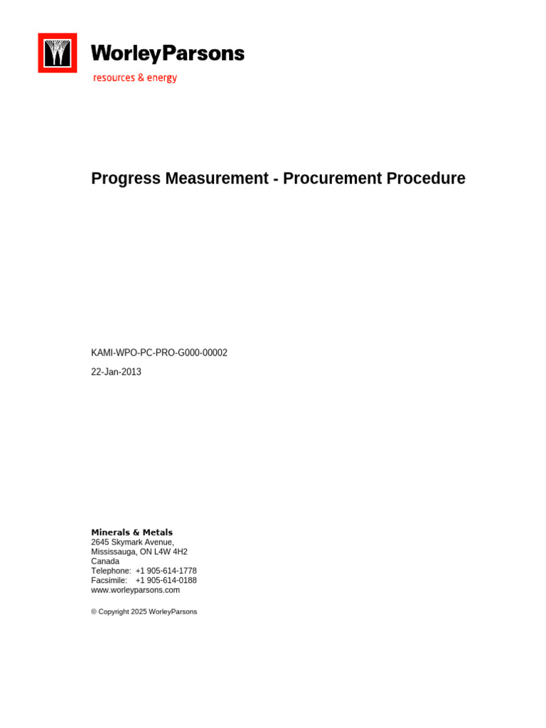 Progress Measurement Procurement Procedure | PDF | Procurement | Business