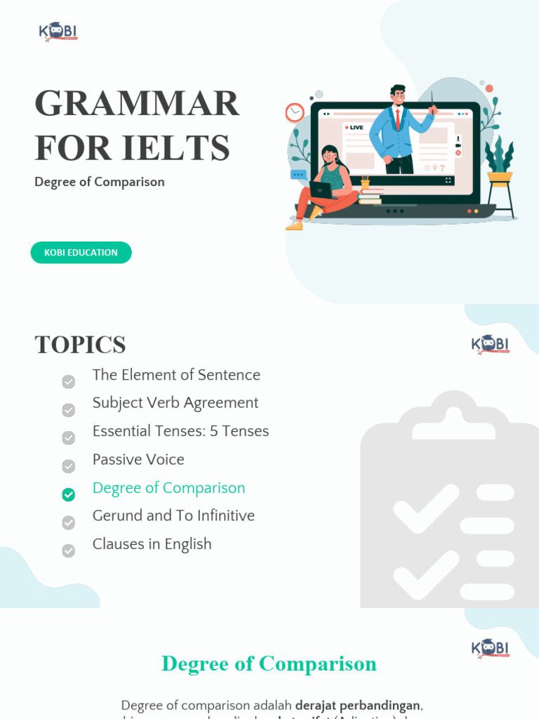 IELTS Grammar: Degree of Comparison | PDF | Adverb | Adjective