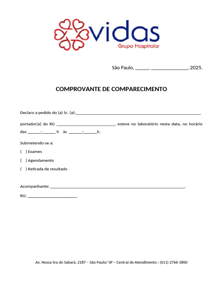 Comprovante de Comparecimento | PDF