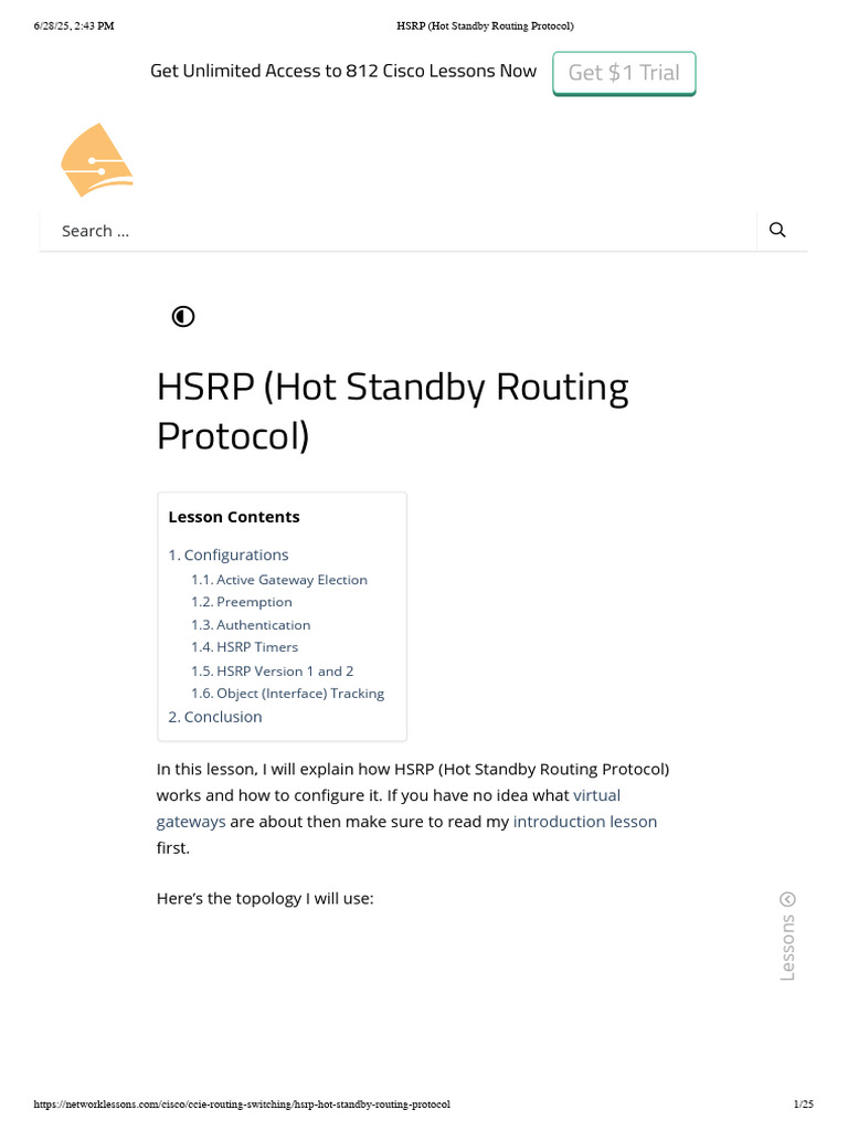 4-4HSRP (Hot Standby Routing Protocol) | PDF | Router (Computing ...