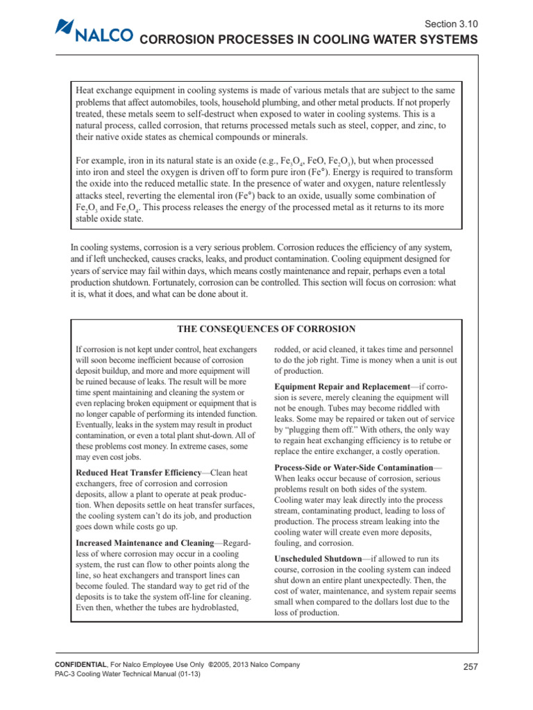 Corrosion in Cooling Water Systems | PDF | Corrosion | Stainless Steel