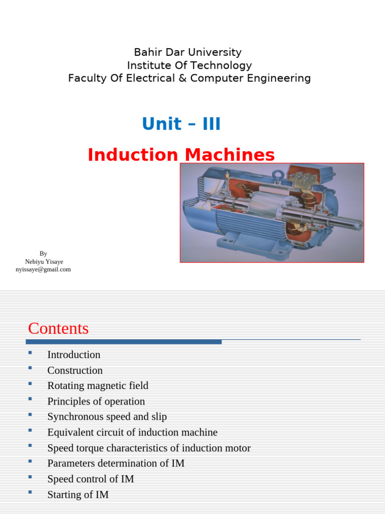 Chapter 3 Induction Machine Revised Updated | PDF | Electric Motor | Electromagnetic Induction