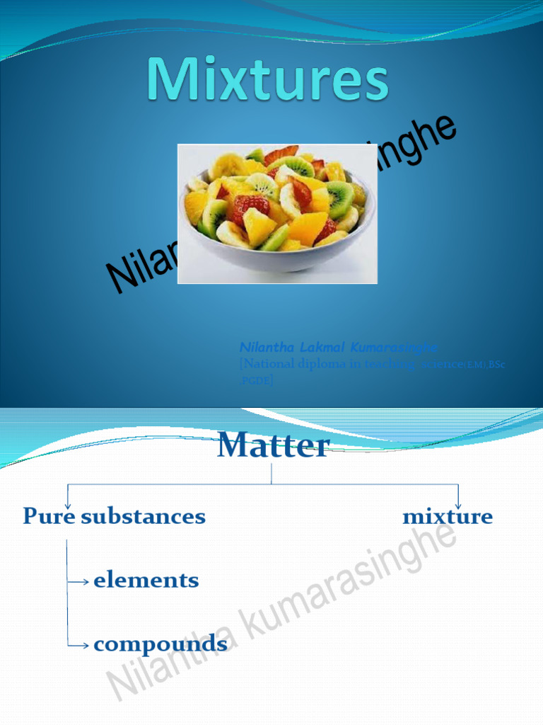 03) Mixtures | PDF | Distillation | Solubility