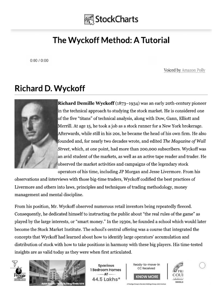 The Wyckoff Method - A Tutorial (ChartSchool) | PDF