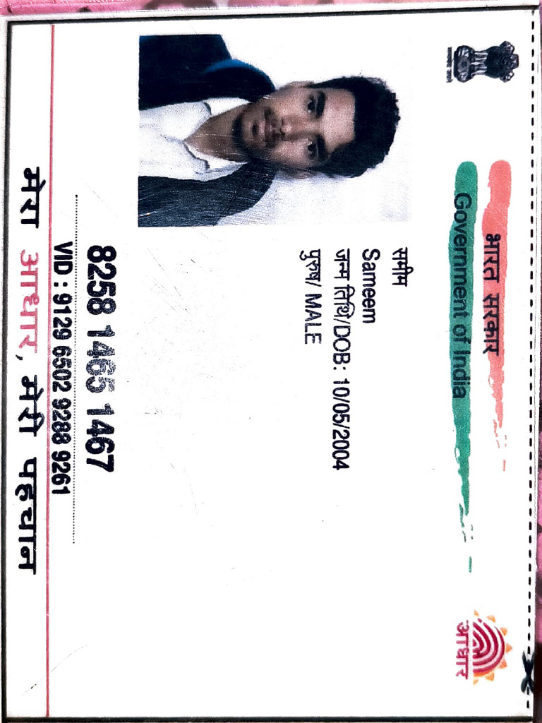 Aadhar Card (Sameem) | PDF